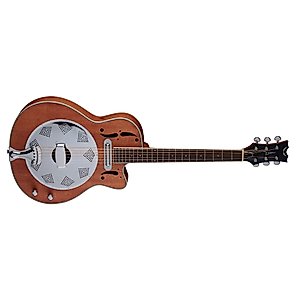 Dean Resonator Cutaway/Electric Natural Mahogany Guitar