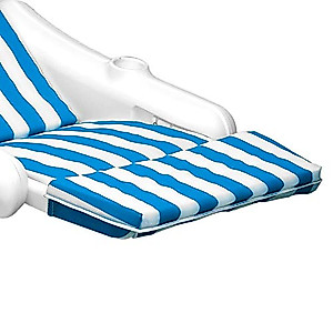 SunChaser Swimming Pool Padded Floating Luxury Lounge Chair, Blue (3 Pack)