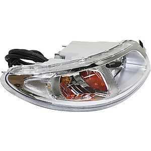 Evan Fischer Headlight Set Compatible with 2002-2016 International 4400LP 4400 Left Driver and Right Passenger Side Halogen With bulb(s)