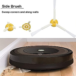 ECOMAID Replacement Parts Compatible for iRobot Roomba 675 671 677 645 655 Robot Vacuum Parts Accessories Kit,2 Sets Multi-Surface Brushes,6 HEPA Filters,6 Side Brushes with Cleaning Tools