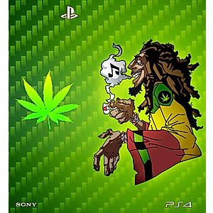 Skin Ps4 Old - Marijuana BOB Marley - Limited Edition Decal Cover ADESIVA Playstation 4 Slim Sony Bundle