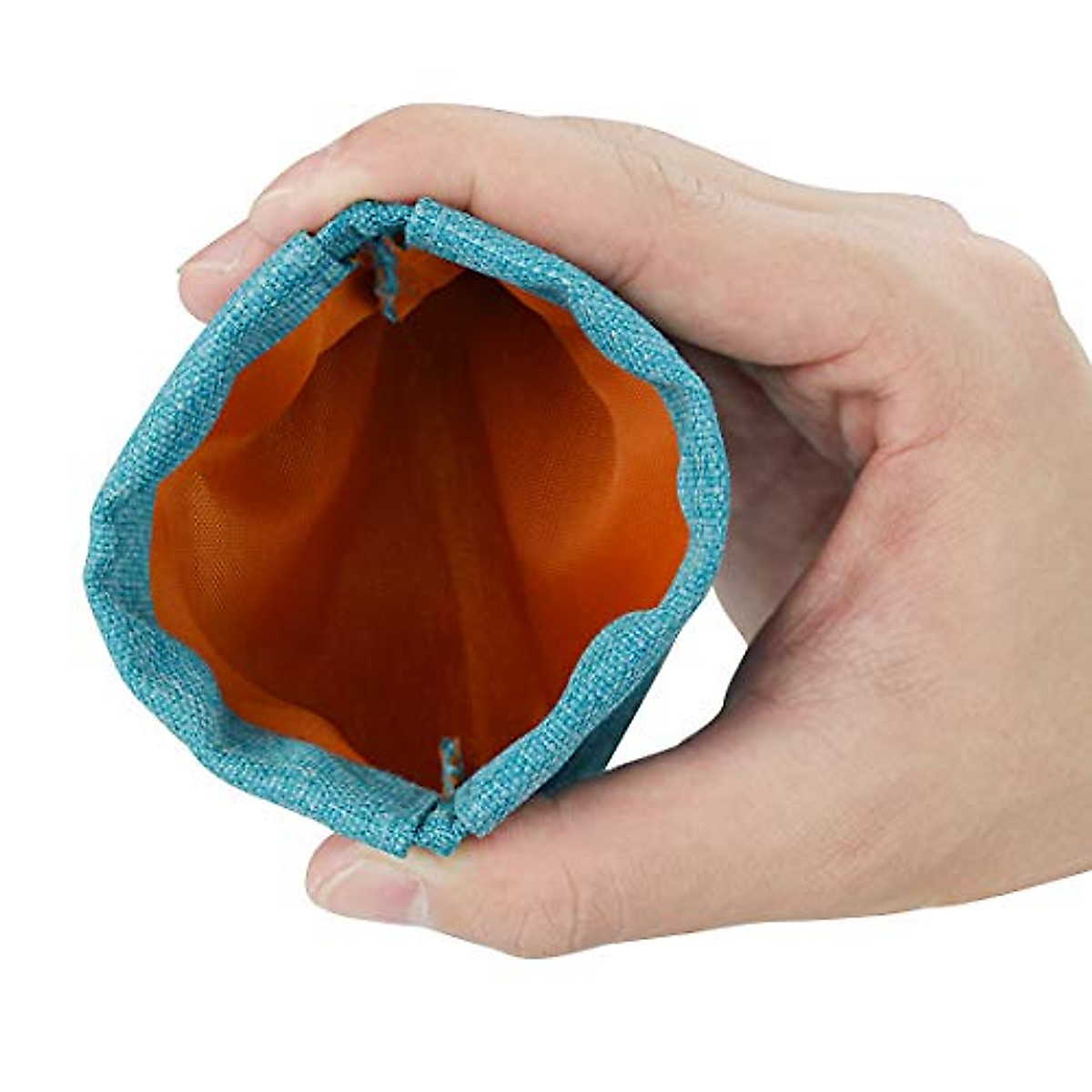 Geekria Pouch for Earbuds/Headphone Organizer Bag/Universal Headphone Protective Pouch/Pocket Earphone Case/Coin Purse Change Holder/Portable Travel Bag (Blue)