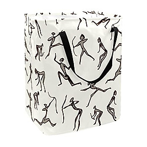 Archery Man Print Collapsible Laundry Hamper, 60L Waterproof Laundry Baskets Washing Bin Clothes Toys Storage for Dorm Bathroom Bedroom