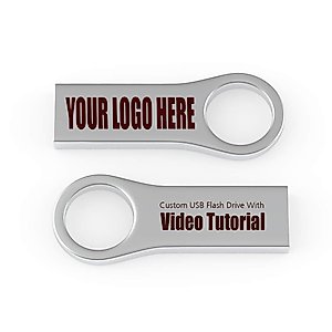 MEINAMI Customized USB Flash Drive Metal Ring Custom Thumb Drive Metal Personalized Memory Stick 32GB 25 Pack