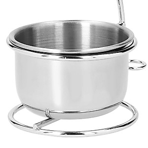 Nunafey Shaving Stand and Bowl Set,Multi?function Practical Metal Shaving Brush Holder Stainless Steel Razor Soap Stand Bowl,Shaving Brush Stand for