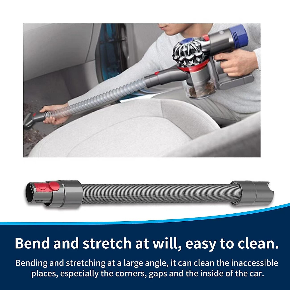 Flexible Extension Hose Attachment for Dyson V7 V8 V10 V11 V15 Cordless Stick Vacuum Cleaner Accessory and Vacuum Attachment Accessories。