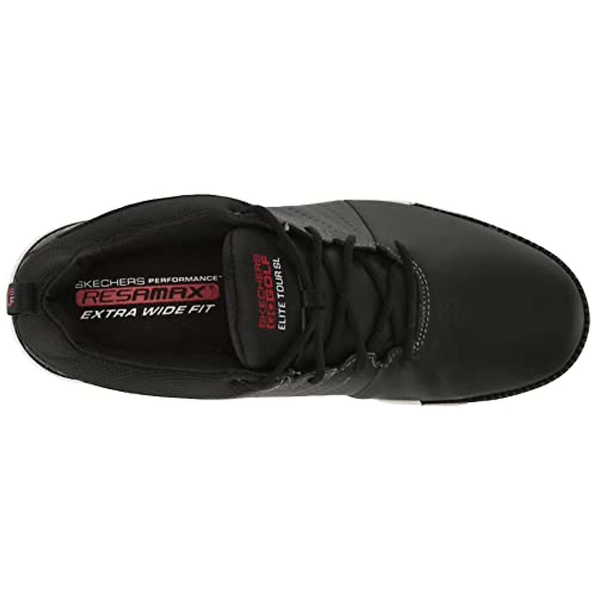 Skechers mens Elite Tour Sl Waterproof Golf Shoe, Black/Red, 13 US