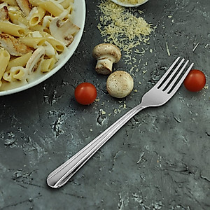 TJOUL Heavy Weight Dinner Fork Set, 18-0 Stainless Steel 12-Piece, 7 Inches Table Forks