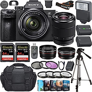 Camera Bundle for Sony a7 III Full-Frame Mirrorless Camera with FE 28-70mm f/3.5-5.6 OSS Lens and Accessories (128GB, Flash, Photo/Video Editing Software and More)