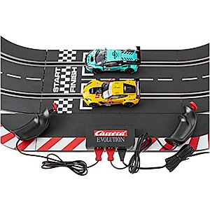 Carrera Evolution 20025240 Super Cars Analog Electric 1:32 Scale Slot Car Racing Track Set - Includes Two 1:32 Scale Cars & Two Dual-Speed Controllers Ages 8+