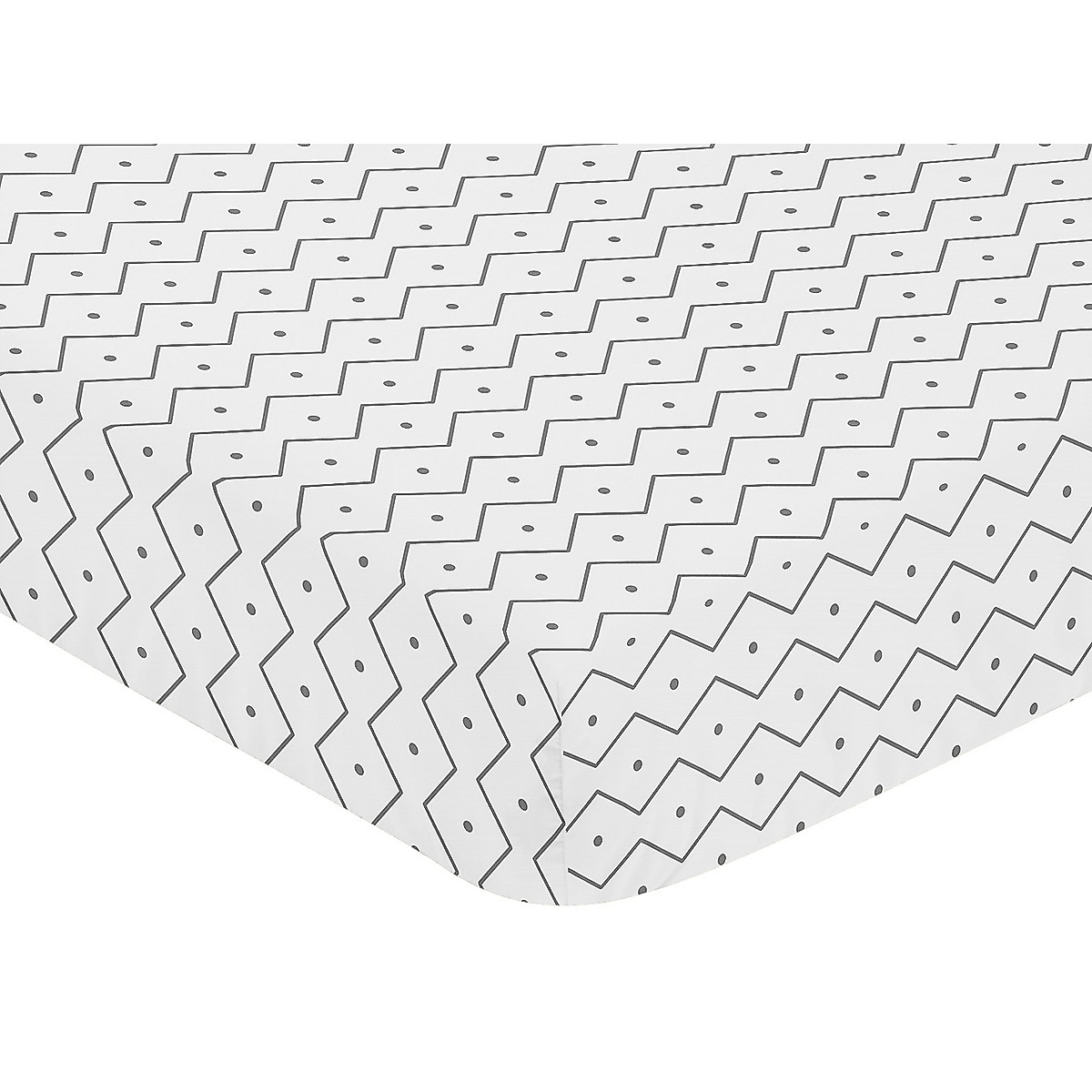 Fitted Crib Sheet for Blue and Green Modern Dinosaur Baby/Toddler Bedding Set Collection - Grey Chevron Prehistoric Print