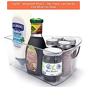 Lazy Susan Organizer 10.2"x 9.4"x4" for 26" Diameter Corner Lazy Susan Cabinet, Set of 8 Plastic Clear Lazy Susan Bins, 1/8 Wedge 4" Deep Kitchen Corner Storage Bin