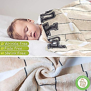 SUKOON Monthly Milestone Blanket for Baby Boy/Girl | Basketball Theme | Includes Frame and Bib | Large | 47"x40" | Personalized Baby Month Blanket for Newborn Baby Shower