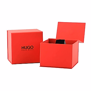 HUGO #Move Men Quartz Ionic Plated Black Steel and Mesh Bracelet Casual Watch, Color: Black (Model: 1530044)