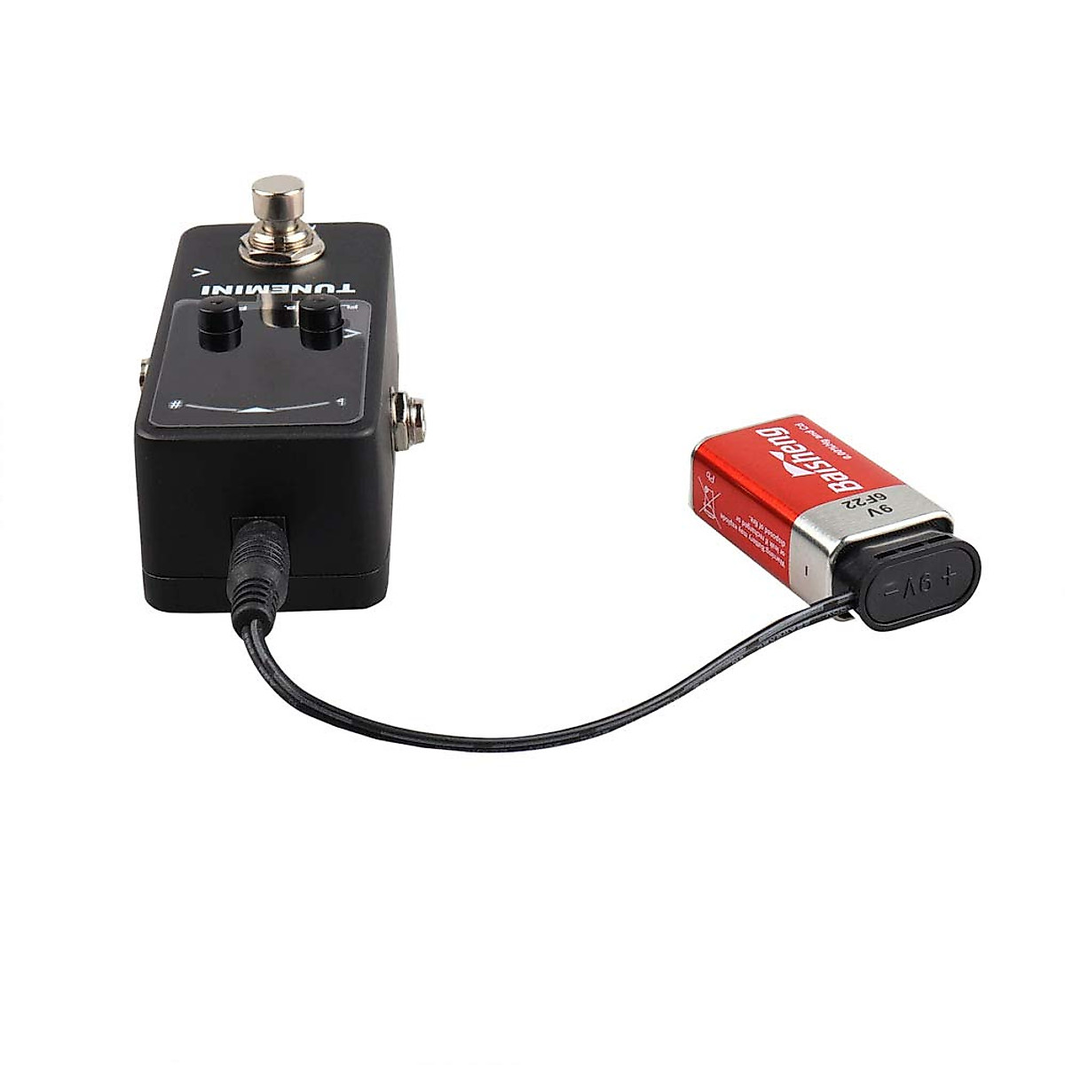 Mr.Power 9V Battery Clip Converter Power Cable Snap Connector 2.1mm 5.5mm Plug for Guitar Effect Pedal (Straight Angle, 2 Cable) Plug for Guitar Effect Pedal (2 Cable)