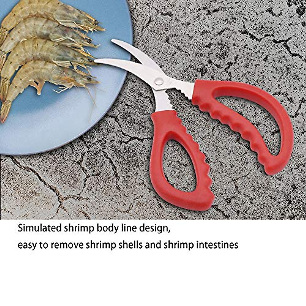 6Pak Stainless Steel Seafood Scissors for Kitchen Seafood Fish Crab Shrimp Lobster Multifunction Seafood Shears Tool