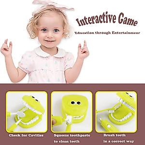 9PCS Plastic Simulation Dentist Play Set Medical Kit Pretend Toy for Kids Hygienic Habbit Cultivation Role Play Game for Children 6 Colors (Purple/Pink/Yellow/Green) Simple OPP Bag Packaging (Pink)