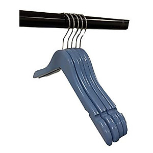 Children's Blue Finish Wood Top Hangers (Set of 5)