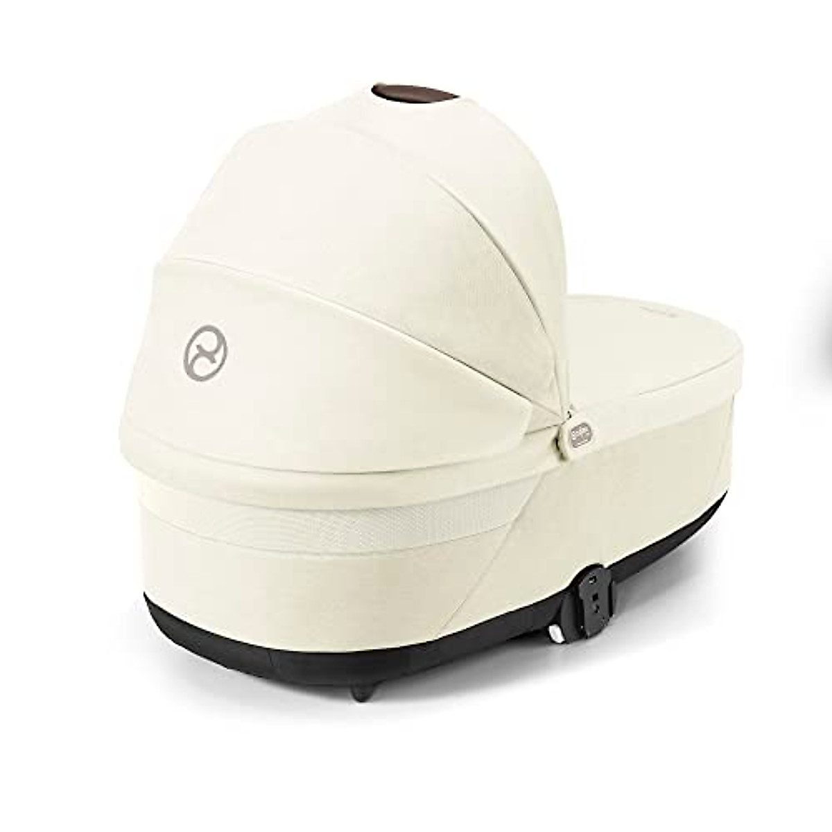 Cybex Balios Cot S Lux Baby Bassinet - Integrated Easy-Carry Handle, Sun Canopy & Spacious, Cozy Interior, Compatible with Cybex Balios S Lux Stroller, Seashell Beige
