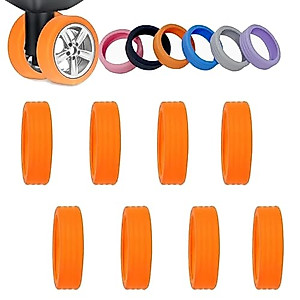 Luggage Compartment Wheel Protection Cover, Suitcase Wheel Protector Covers, Luggage Wheel Covers for Suitcase, 8 PCS Luggage Compartment Wheel Protection Cover-8PCS-Orange