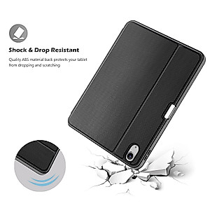 ProCase Smart Case for 2022 iPad 10th Generation Case with Pencil Holder, Slim Stand Protective Folio Book Cover for iPad 10.9 inch 2022 A2696 A2757 A2777-Black