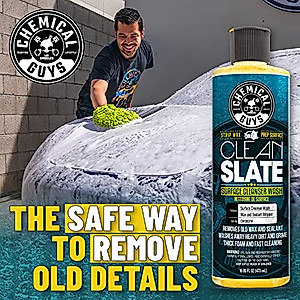 Chemical Guys CWS80316 Clean Slate Deep Surface Cleaning Car Wash Soap (Removes Old Car Waxes, Glazes & Sealants for Superior Surface Prep), 16 fl oz, Citrus Scent
