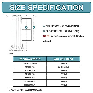 Rutterllow Blackout Curtains for Bedroom, Thermal Insulated Room Darkening Rod Pocket Curtains for Living Room,2 Panels (52x72 Inch, Light Grey)