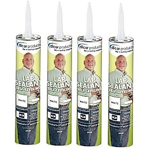 RV Wholesale Direct Dicor 501LSW-1, RV Rubber Roof Sealant Self Leveling Caulk, White, 4 Pack