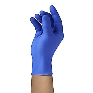 Medline FitGuard Touch Nitrile Exam Gloves, Powder-Free, 9.5" Length, Large, Blue, 100 Count (Pack of 10)
