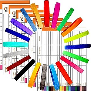 GAMUDA 20 Newborn Puppy Collars – Super Soft Double Velvet Whelping Puppy Collars - Adjustable Litter Collars for Puppies – Assorted Colors & Identification Collars (20 PCS - 6 Chart)