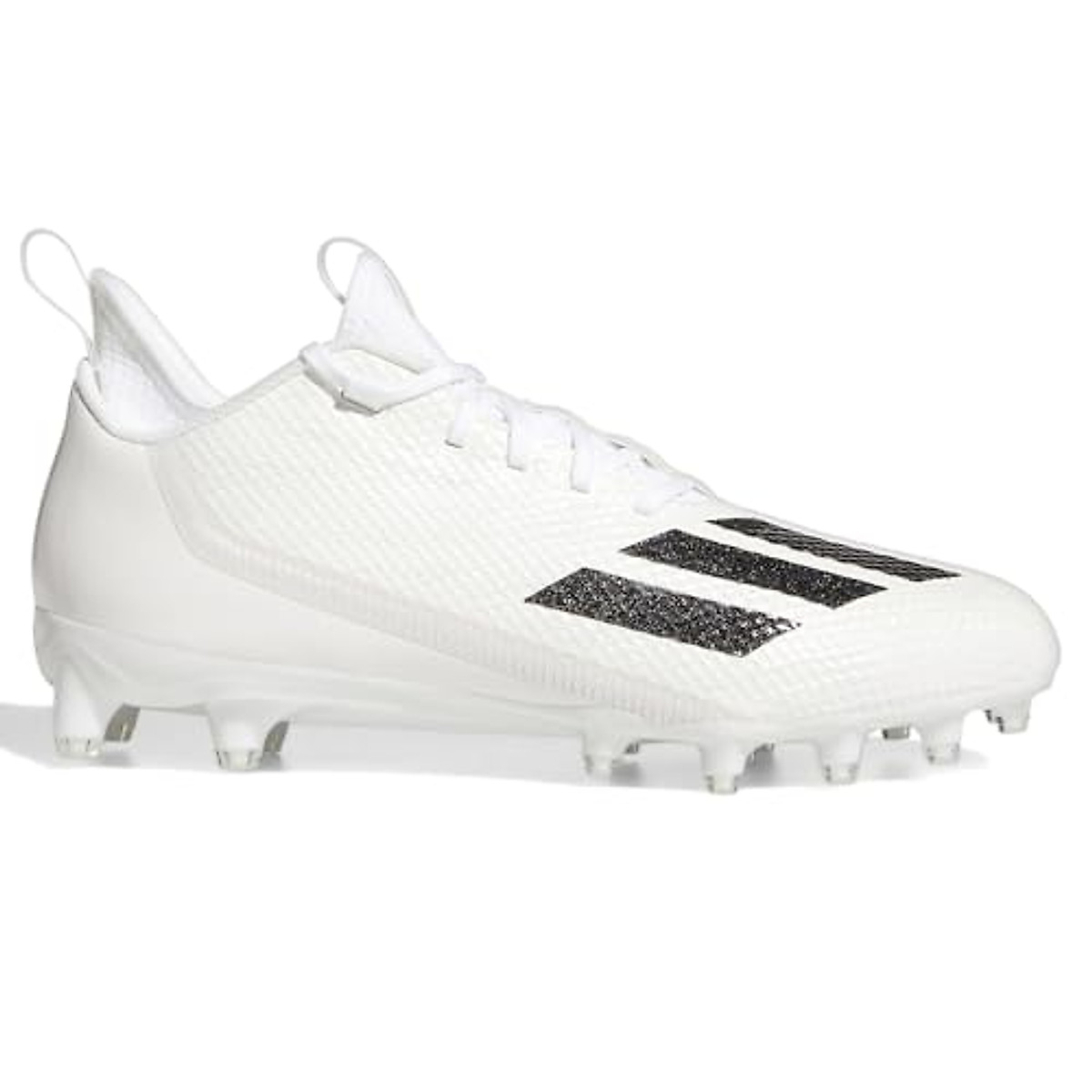 adidas Men's Adizero Scorch Football Shoe, White/Black/White, 10.5