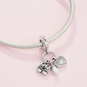 PANDORA My Little Baby, White Enamel & Clear CZ