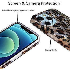 J.west iPhone 14 Pro Max Case - Luxury Sparkle Clear Leopard Print Soft Silicone Cover for Girls & Women (6.7" Cheetah)