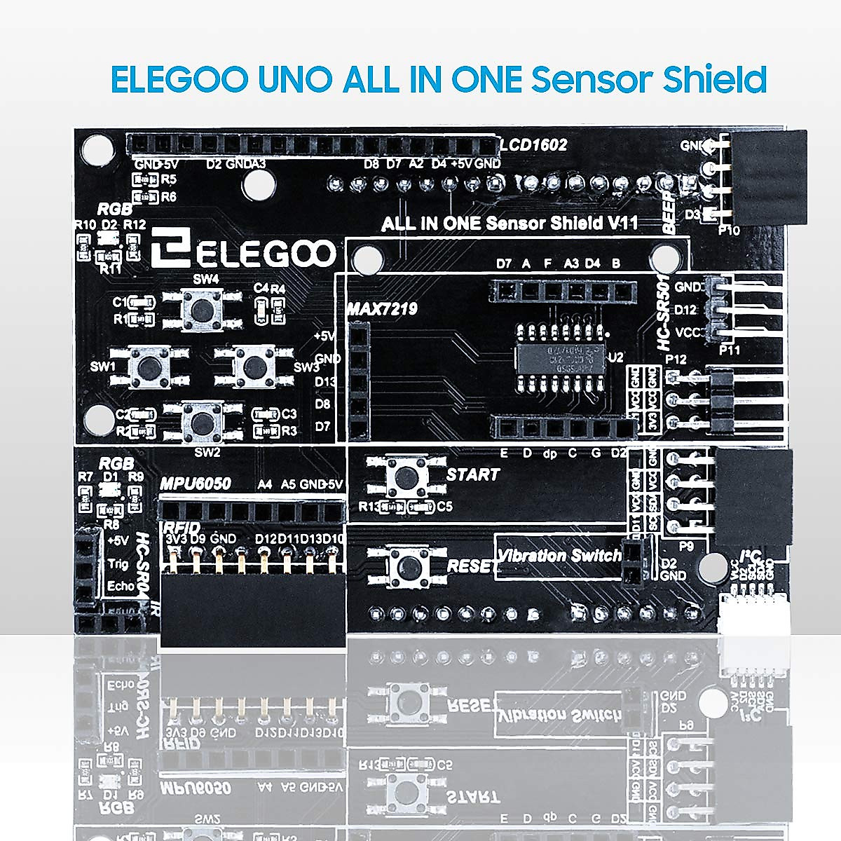 ELEGOO Upgraded UNO R3 Most Complete Starter Kit V2.0 with Tutorials Compatible with Arduino, STEM Projects for Kids, Teens, Adults, Robotics & Engineering Kits, Science | Coding | Programming Set