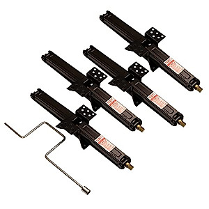 ToughGrade 5000 lb 24" RV Scissor Leveling Stabilizer Jack Camper Trailer 4 Pack with Handle