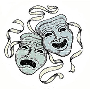 CafePress Vintage Comedy Tragedy Mask Mug Ceramic Coffee Mug, Tea Cup 11 oz