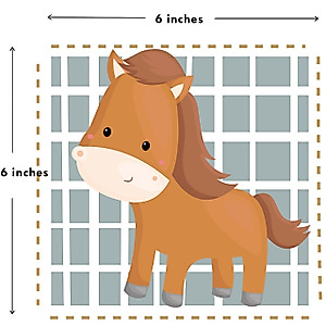 Waterproof Kids Wild Safari Animal Wall Stickers - Bathroom Mirror or Window - Peel & Stick Jungle Theme Unisex Wall Decals for Baby's & Kids Room, Nursery, Classroom, Playroom & Party Decorations