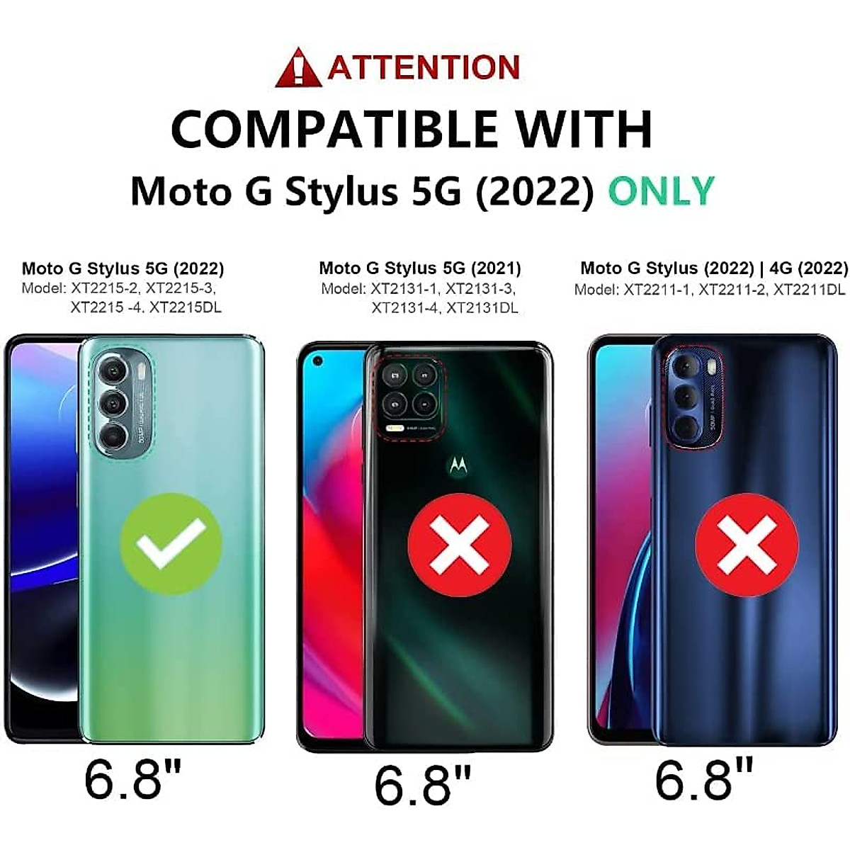 for Motorola Moto G-Stylus 5G-2022 Case: Military Grade Drop Proof Protection Rugged Protective Cell Phone Cover with Belt Clip Holster Kickstand & Slide |Shockproof TPU Matte(Belt-Clip Black)