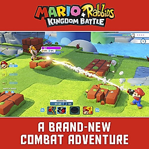 New Switch Deluxe Game Bundle For Holiday: Nintendo Switch with Neon Blue and Neon Red Joy-Con - 6.2" Touchscreen LCD Display + Mario and Rabbids Kingdom Battle Game, and T.F. Card