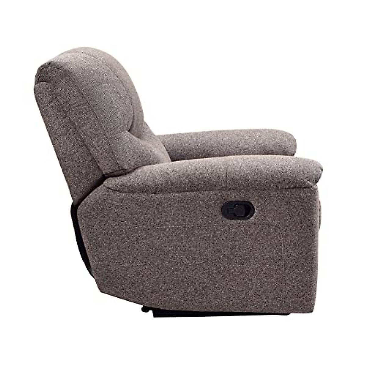 Manual Handel Adjustable Fabric Single Recliners Sofa Padded Seat and Back Chair for Living Room, Bedroom and Home Theater Seating (Brown)