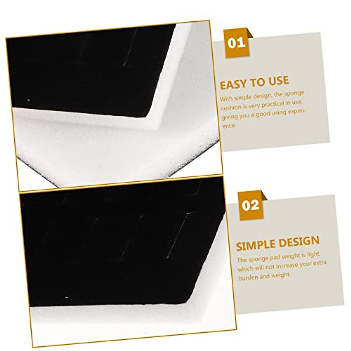 NOLITOY 4pcs Ring Tray Core Ring Insert Pad Foam Ring Tray Earring Holder Insert Ring Inserts for Loose Rings Accessory Tray Ornament Earrings Ring Display Sponge Stud Box Necklace