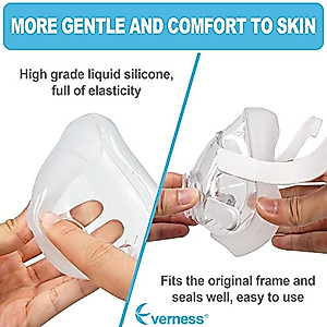 Everness Replacement Set for F20, Includes Cushion (L) & Most You Need in One Pack (No Elbow), Reliable Seal & Softer Fit Replacement Supplies