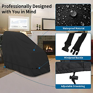 STARTWO Dustproof Thickened Massage Chair Cover Waterproof Zero Gravity Armchair Covers 420D Oxford Cloth Game Recliner Protective,Fits RealRelax Most brands of Massage Chairs(Black 63*39.5*55.5 in)