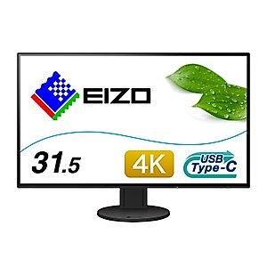 Eizo EV3285 4K Ultra-Slim Frame 31.5" Wide Screen IPS LED Monitor with FlexStand and Integrated Speakers, Black