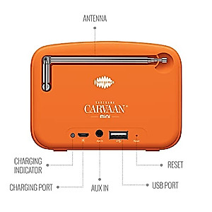 Saregama Carvaan Mini Hanuman - Music Player with Bluetooth/FM/AM/AUX (Devotional Orange)