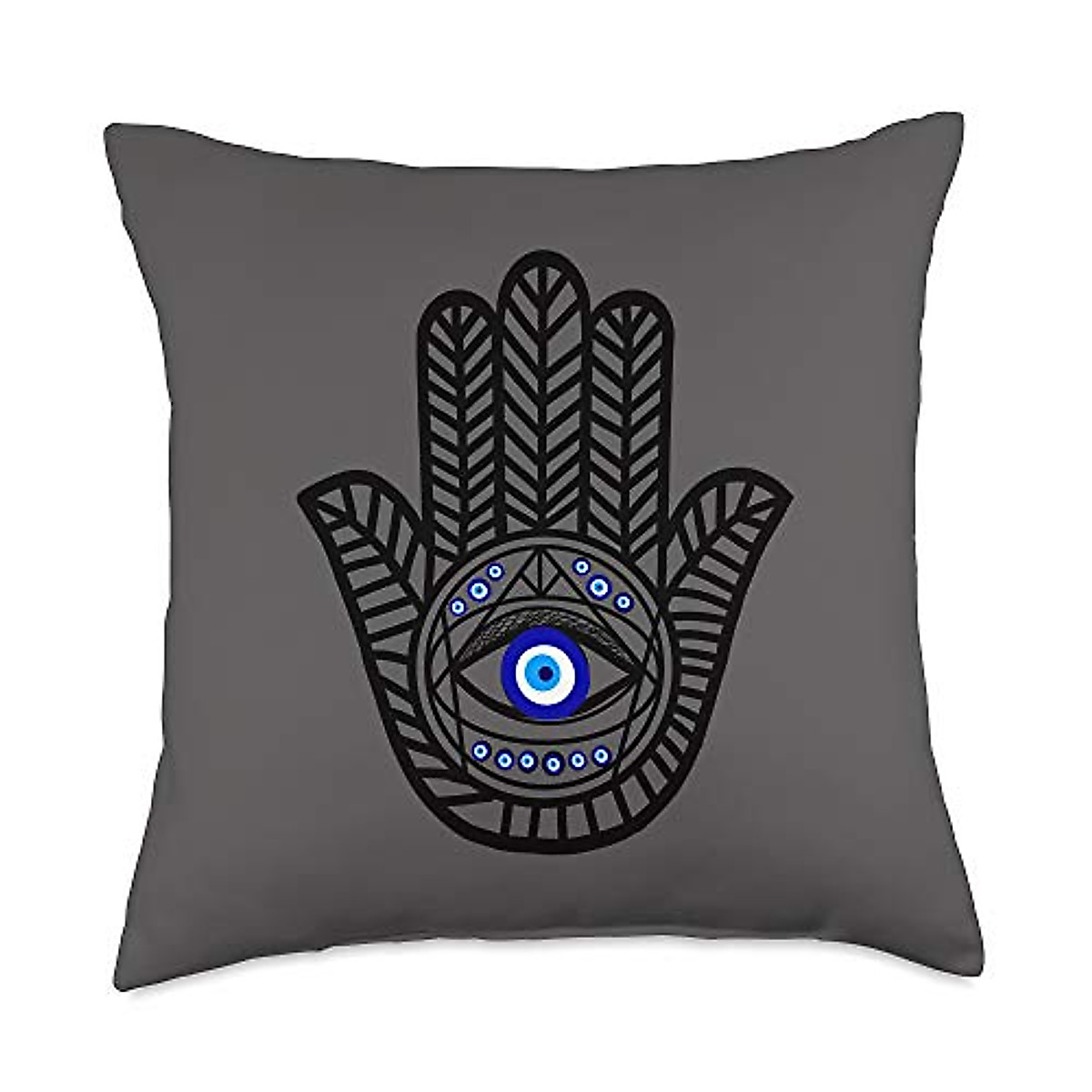 Nazar eye Nazar Turkish Evil Eye Protection Hand of Hamsa Throw Pillow, 18x18, Multicolor