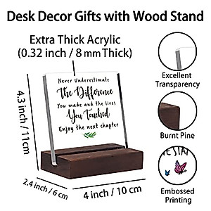 Coworker Gifts For Women Men Retirement Gifts New Joy Going Away Gift Leaving Gifts For Coworker Boss Leader Colleague Friends -Clear Desk Decorative Sign for Home Office