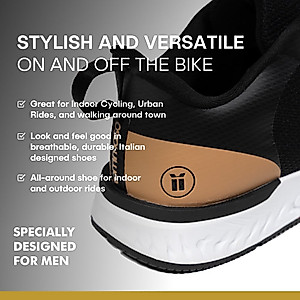 Tommaso Torino Knit Men's Cycling Shoe, Walkable Breathable Cycling Shoe - SPD Bundle - 10