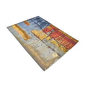 Unique Loom Outdoor Modern Collection Area Rug - Baja (4' 1" x 6' 1" Rectangle, Multi/ Beige)
