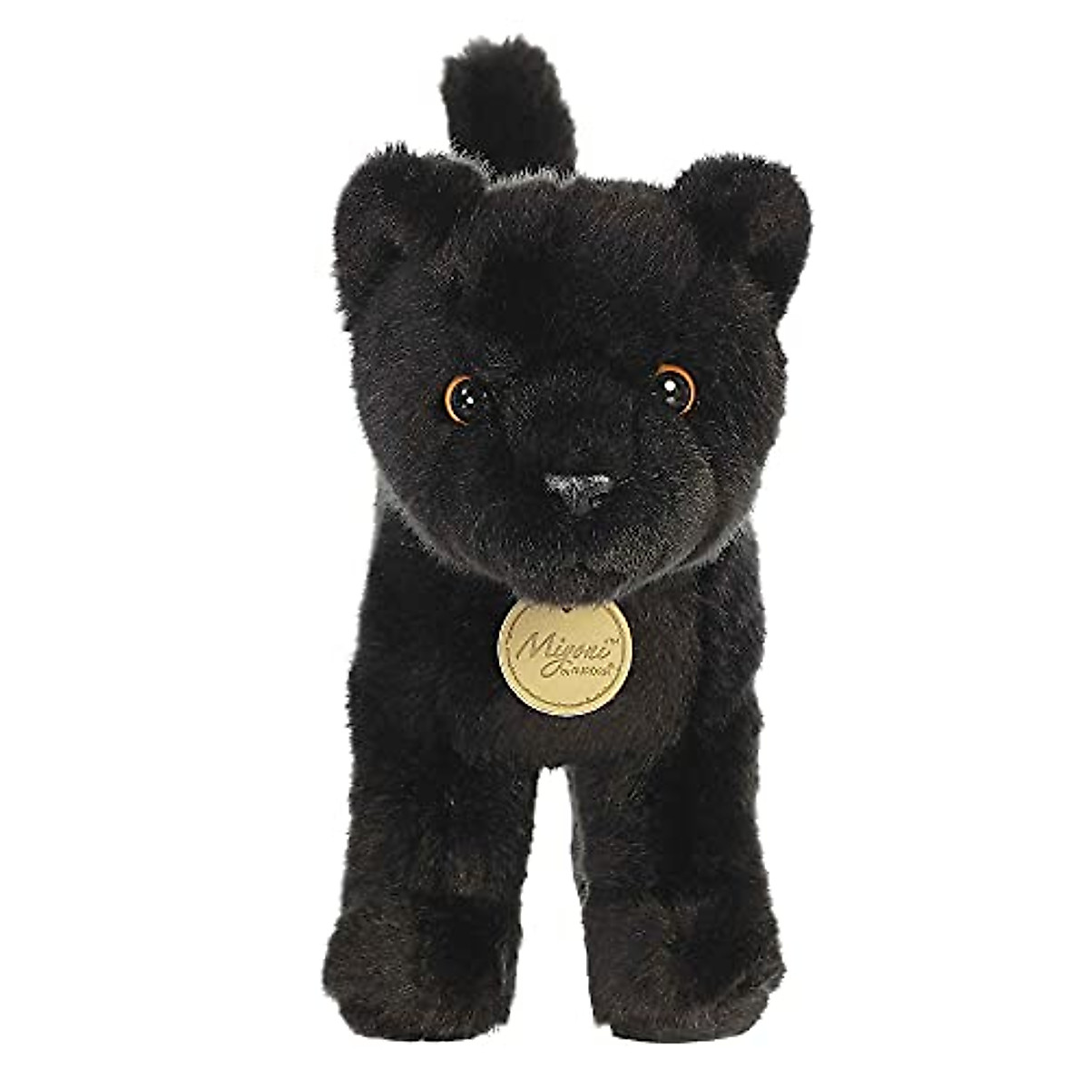 Aurora® Realistic Miyoni® Panther Stuffed Animal - Lifelike Detail - Cherished Companionship - Black 10 Inches